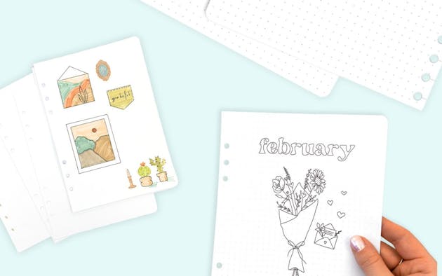 Refill-sider till almanakk, notatbok og systemkalender