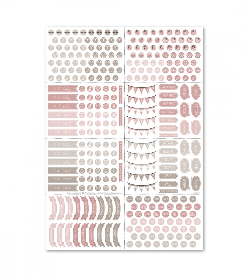 Stickers - Original Dreamy, pale pink