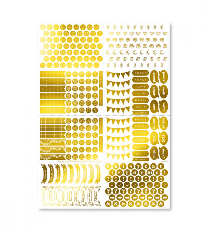 Stickers - Shine On Minis, gold foil