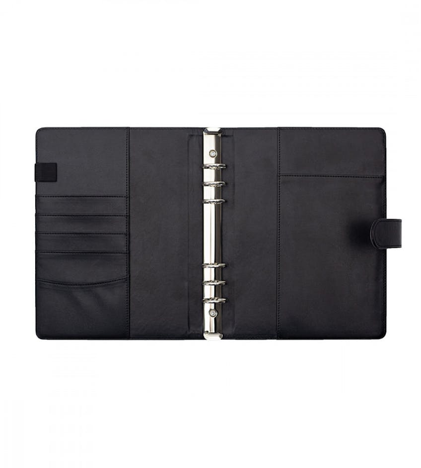 Ring Binder for Organizer - Size A5 - Black - smooth