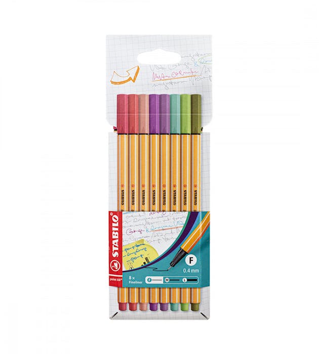 Fineliners Stabilo Point 88 Trend 8 Pack