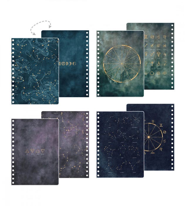 Interchangeable Snap-In Covers Galactic Views for Planner - Size A5