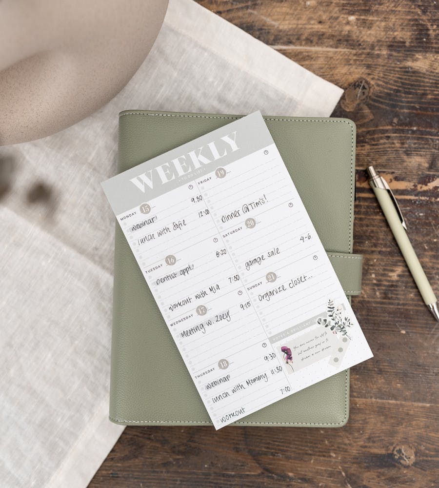 Notepad Weekly To Do List A5 - Green