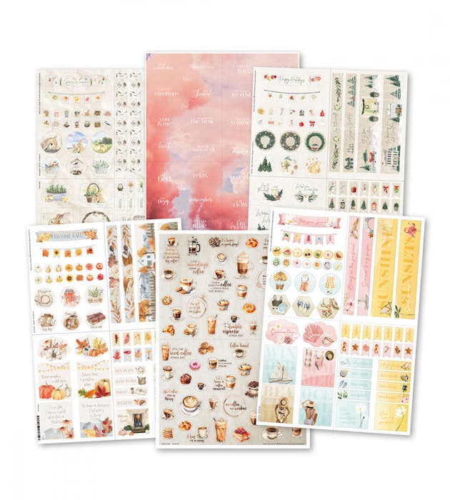 Sticker Spread Happiness 6er-Set | Persönlicher Kalender