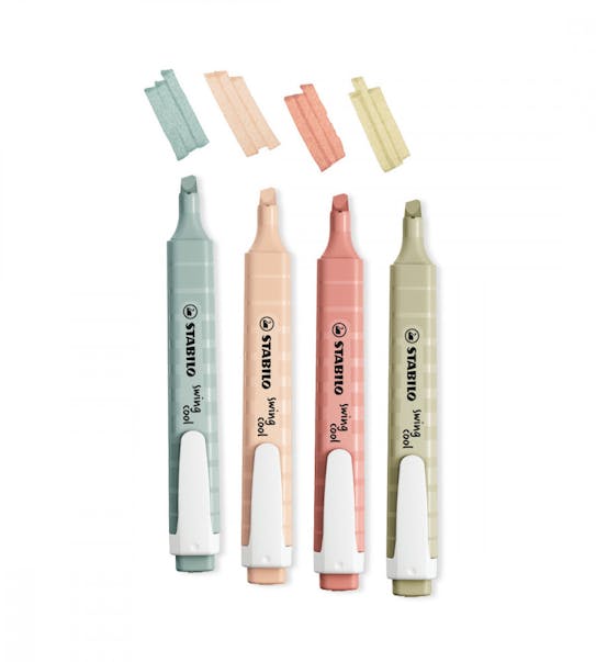 Highlighters Stabilo Swing Cool Nature Colors 4 Pack